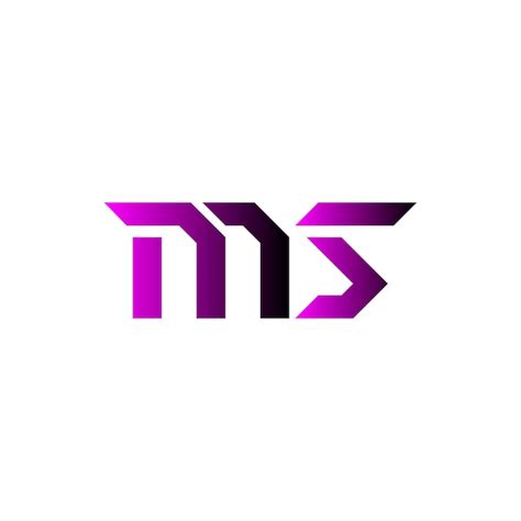 Ms 로고 디자인 프리미엄 벡터