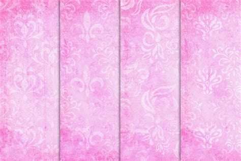 Shabby Pink And White Damask By Bamalam Art And Design Thehungryjpeg