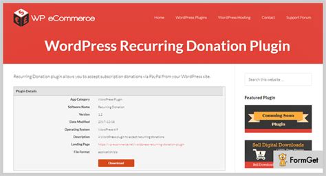 7 Donations WordPress Plugins Free And Paid FormGet