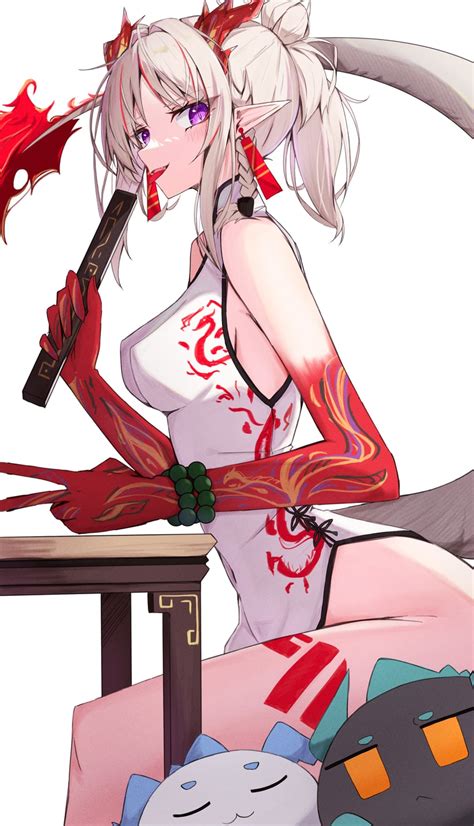 Nian Dusk Ling And Nian Arknights Drawn By Touko Toko12 Tooko