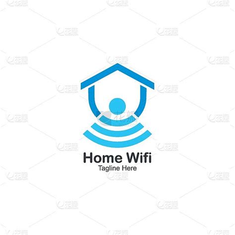 Wifi家庭标志矢量简单的插图