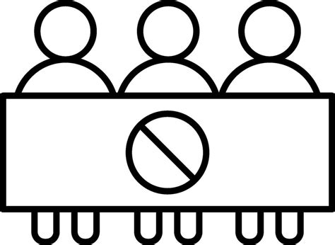 Protester People Icon In Thin Line Art 25047113 Vector Art At Vecteezy