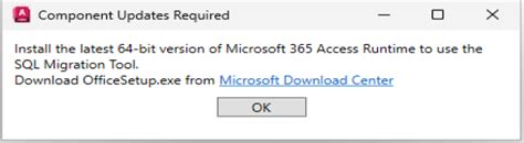 “component Updates Required Install The Latest 64 Bit Version Of