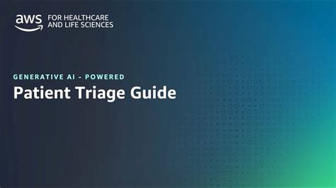 Demo Patient Triage Guide Amazon Web Services Youtube