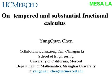 Mesa Lab La On Tempered And Substantial Fractional