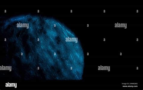 Penetration Into Water Ball Animation Abstract Shape Of Ball Consisting Of Water On Black