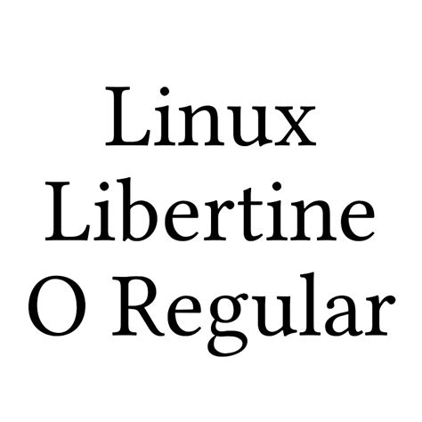 Linux Libertine O Regular Free Fonts On