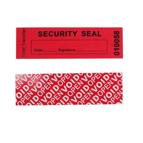 Security Seal Labels 1 Weeks At ₹ 15piece In Ahmedabad Id 22287865662