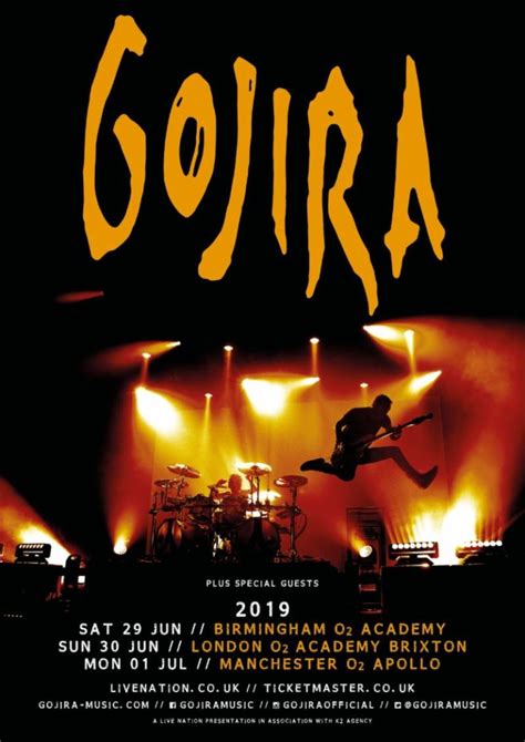 Tour News Gojira Announce Trio Of Summer Dates Über Röck