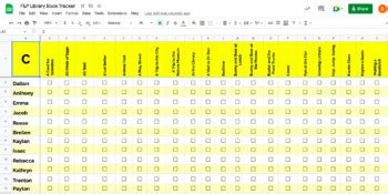 F P Guided Reading Book Tracker All 26 Levels By Resources By Ritchie