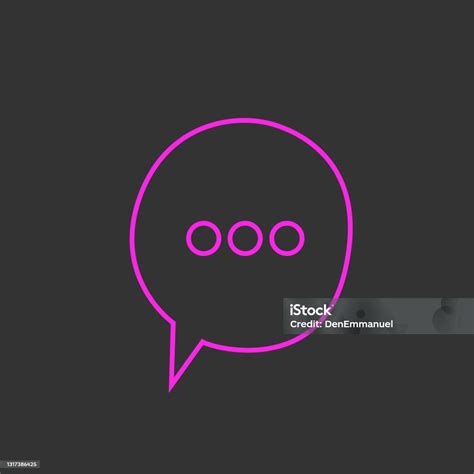 Neon Chat Icon Collection Flat Designtexting Symbol Stock Illustration Download Image Now Istock