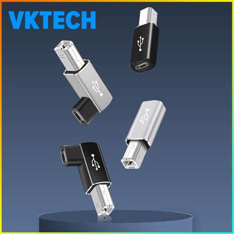 Vktech Usb Type C Female To Usb B Male Converter For Printer Midi