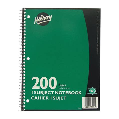 Hilroy® 200 Pages 1 Subject Notebook 3 Hole Punched 257238 Random Color