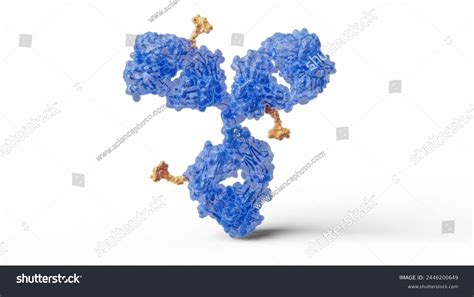 Antibody Drug Conjugate Digital 3d Artwork Stock Illustration