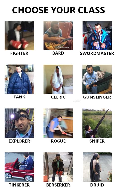 Choose Your Class Rmemes