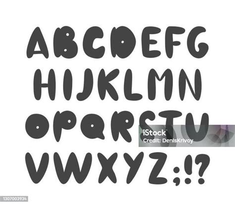 손으로 그린 글꼴 영어 만화 Abc 알파벳 검은색에 대한 스톡 벡터 아트 및 기타 이미지 검은색 그래피티 그리기 Istock