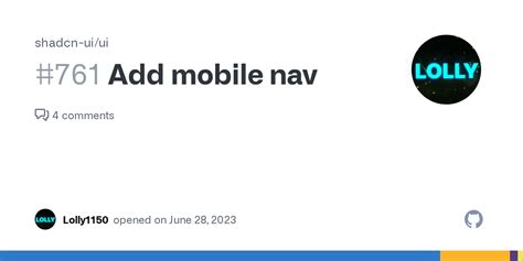 Add Mobile Nav Issue 761 Shadcn Ui Ui GitHub