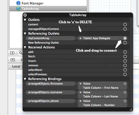 Objective C Cocoa Bindings In Xcode 4 Stack Overflow