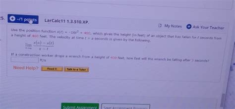 Solved 2 3 Points 6 Previous Answers LarCalc11 1 3 024 My Chegg