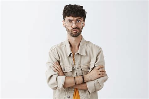 Free Photo Sassy Bearded Mature Man Posing