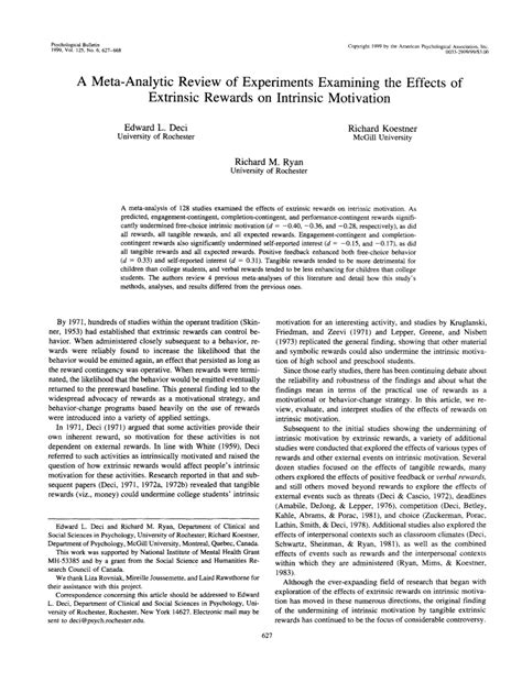 Pdf A Meta Analytic Review Of Experiments Examining The Effect Of