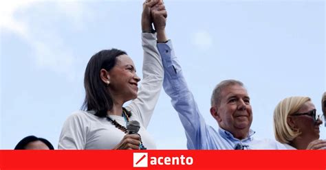 Su vida corría peligro María Corina Machado dice que el candidato opositor Edmundo González