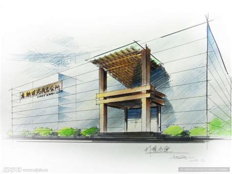 手绘建筑设计图 建筑设计 环境设计 设计图库 昵享网nipic Cn