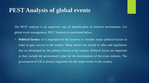 Global Event Management Pestle And Swot Analysis Successful Planning