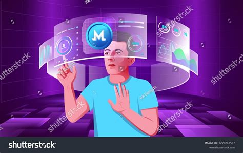 Young Man Exploring Visualizing Cloud Data Stock Vector Royalty Free 2228218567 Shutterstock