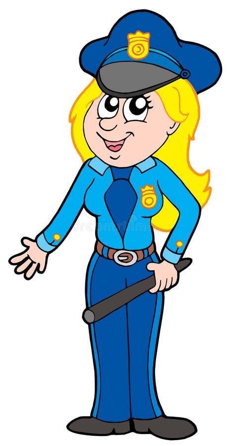 Kobiety Policjantka Ilustracja Wektor Ilustracja Złożonej Z Kajdanki