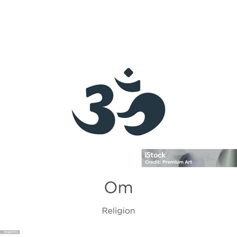 Ilustración De Vector De Icono Om Moderno Icono De Om Plana De La