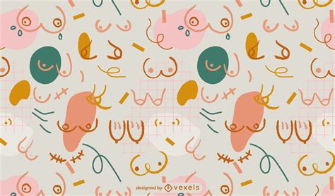 Boobs Shapes Pattern Design Vector Download