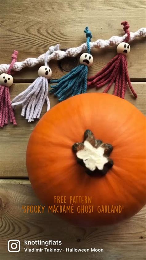 Free Pattern ‘spooky Macramé Ghost Garland Save And Screen Shot To