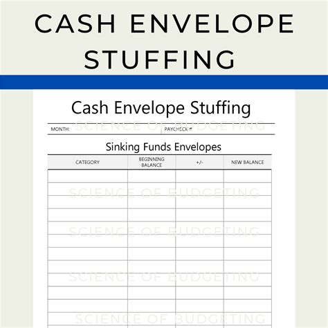 Cash Stuffing Printables