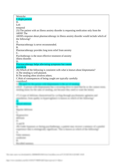 Solution Nrnp 6665 Final Exam Test 21 30 Docx Studypool