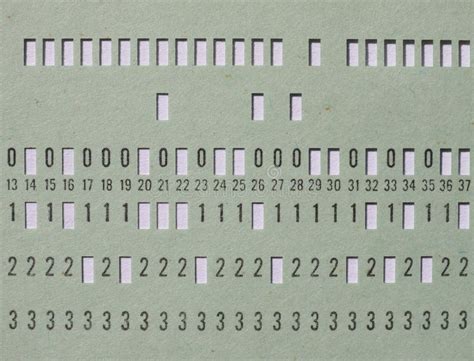 Green Punched Card For Programming Stock Image Image Of Programme