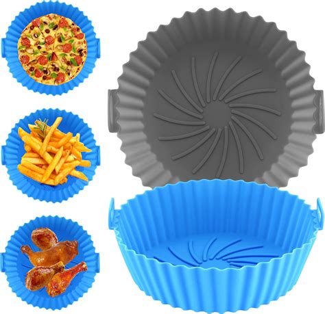 Easefullife Air Fryer Liners Silicone 2 Pcs Air Fryer Silicone Liners