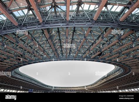 A View Of Kengo Kumas National Stadium In Shinjuku The Centerpiece Of