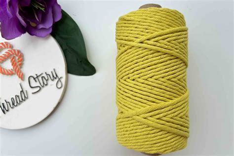 Single Ply 3mm Lemon Yellow 125 Meters