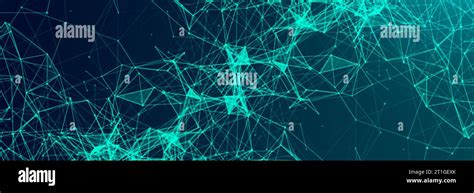 Abstract Polygonal Vector Science Background With Connecting Dots And Lines Stock Vector Image