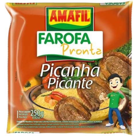Farofa Mand Picanha Picante Amafil 250g Comercial Esthampa