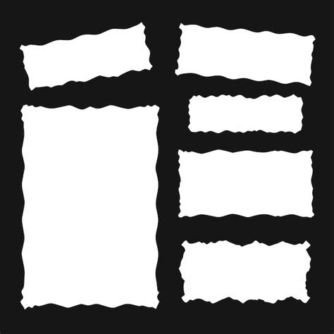 Premium Vector Torn Paper Set With Ragged Edges Vector Illustration