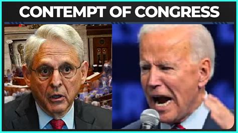 Republicans Voted To Hold Attorney General Merrick B Garland In