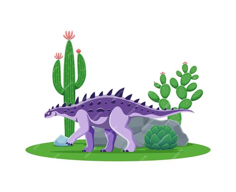Premium Vector Dinosaur Prehistoric Cartoon Dino Struthiosaurus