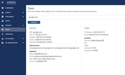 Using Etm Dashboards Tools Lookup Edge Threat Management Support