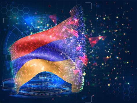 Premium Vector Armenia Vector Flag Virtual Abstract 3d Object From