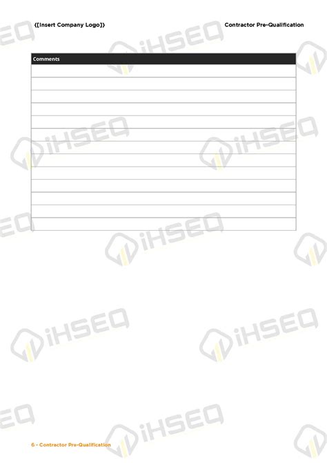 Form Contractor Pre Qualification Ihseq