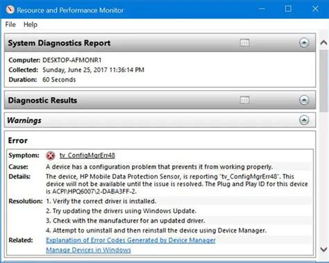 Health Report Is Not Available In Windows 1110