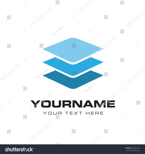 Icon Development Programming Threelayer Symbol Consecutive Stock Vector