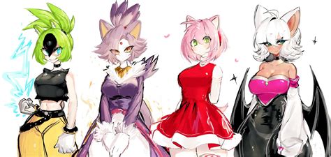 Blaze the Cat Rouge the bat Amy Rose StH Персонажи